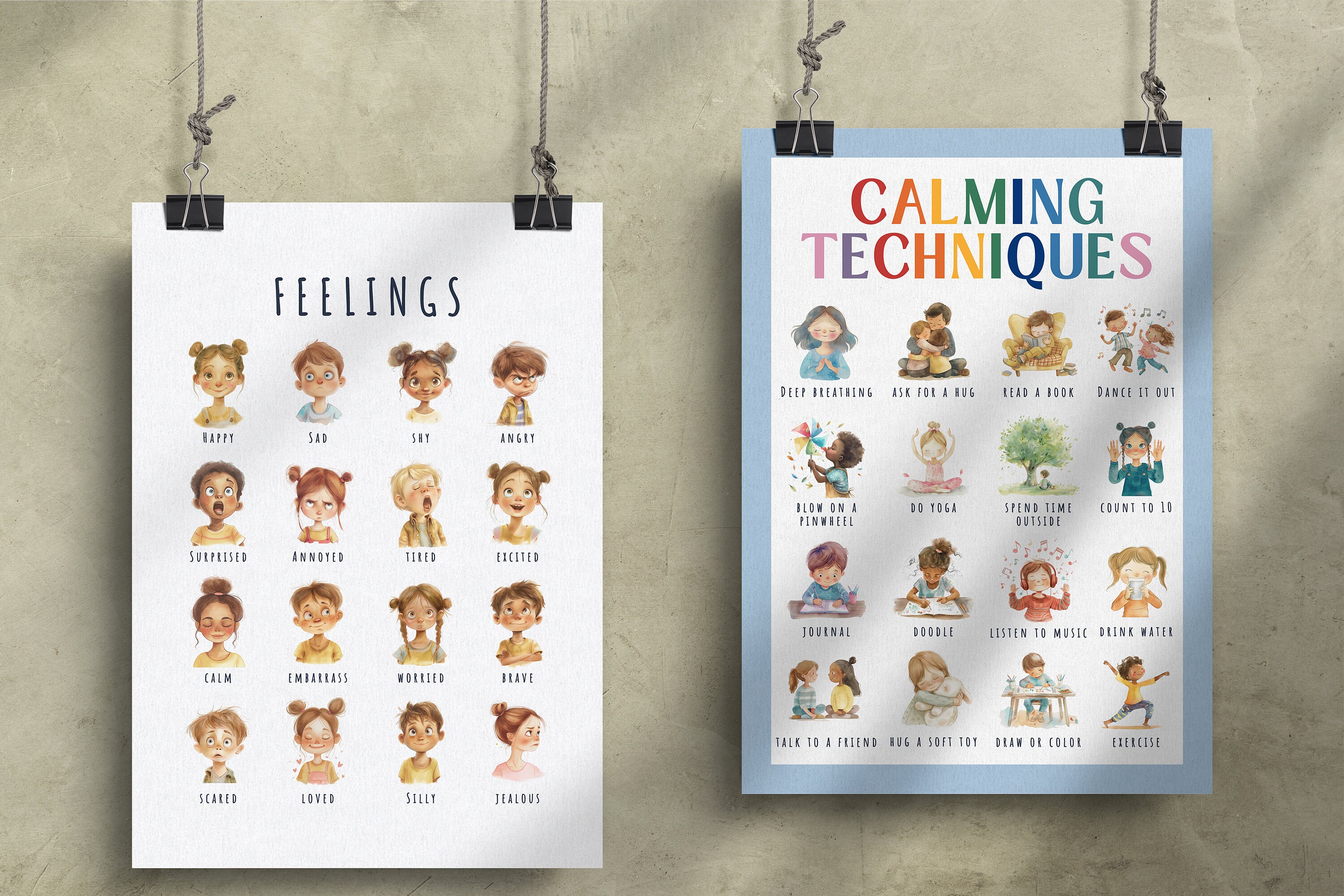 Feelings Poster, Calming Techniques, Emotions Chart, Feelings Chart ...