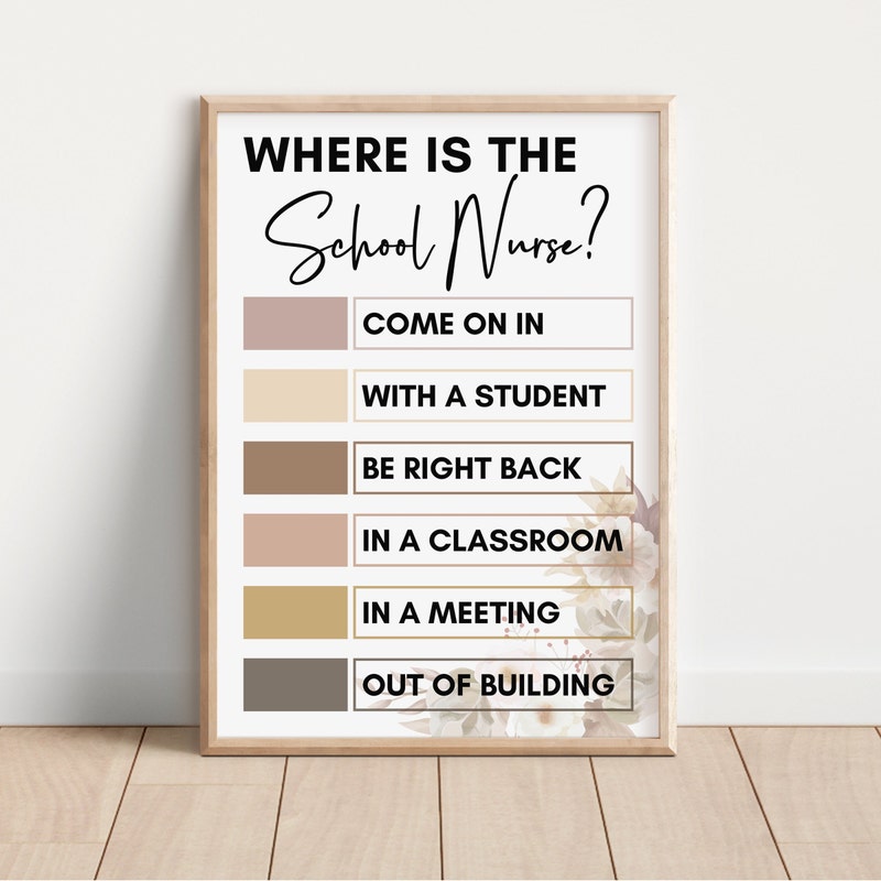 School Nurse Sign - Etsy