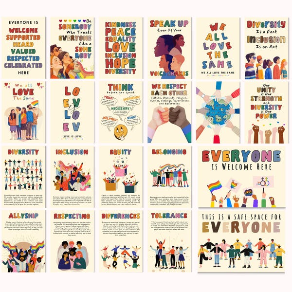 Diversity Wall Art - Etsy