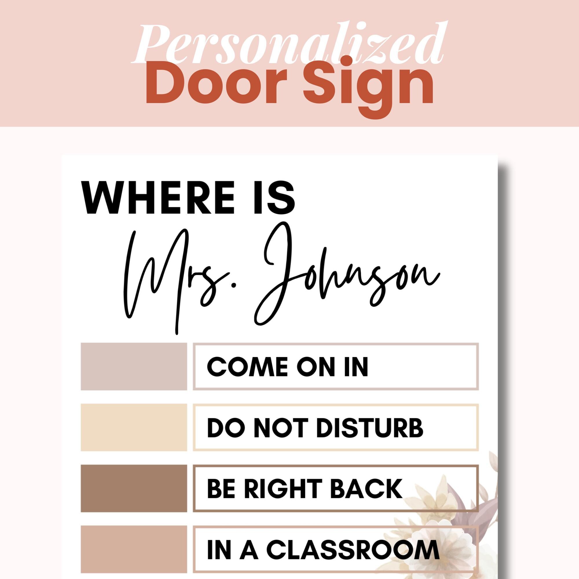 Personalized School Counselor Door Sign, Where is the School ...