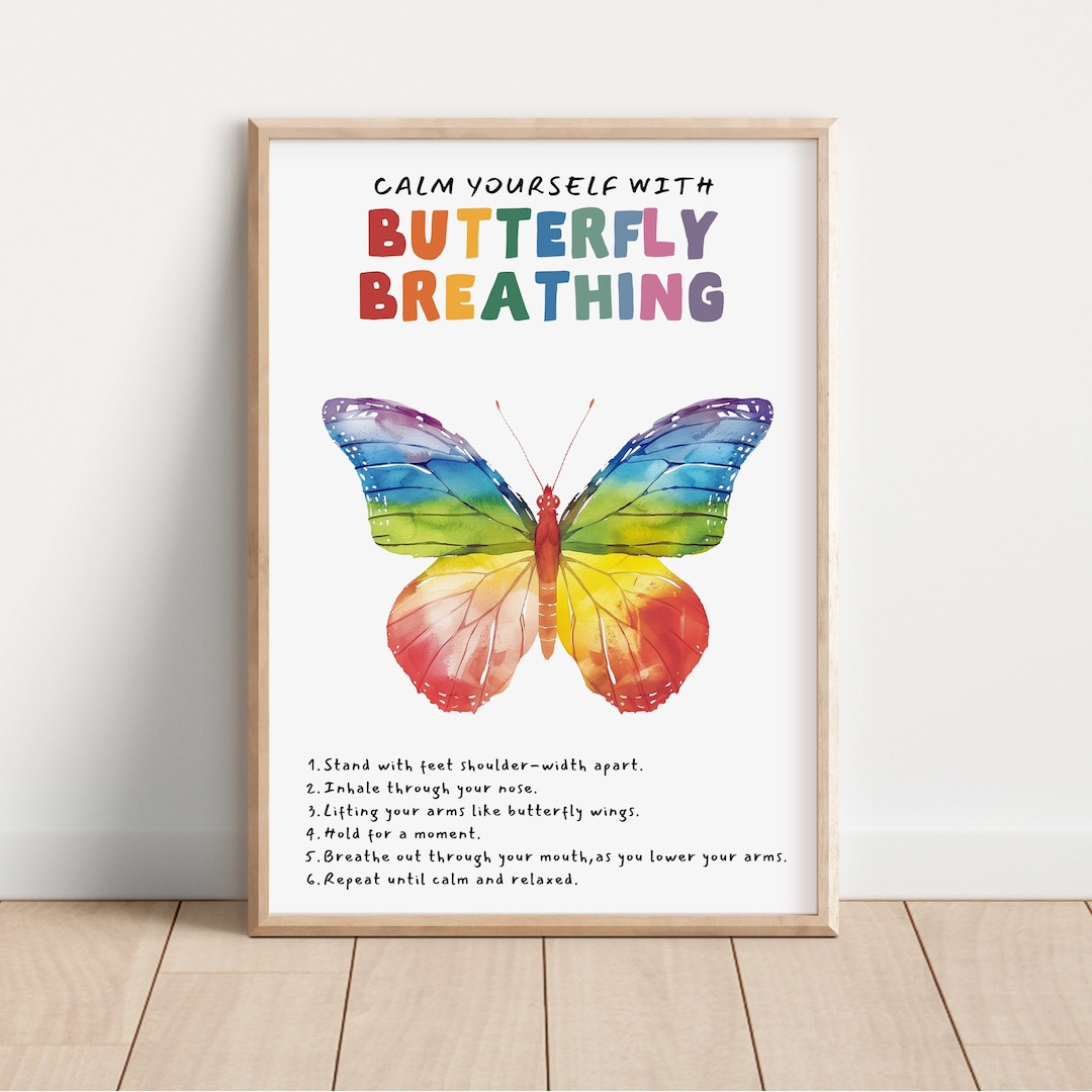 Mindful Breathing Poster, Coping Strategies Poster, Breathing Technique ...