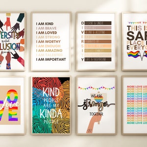 18 Diversity Poster, Diversity and Inclusion, LGBTQ Prints, You Matter ...