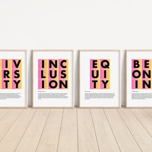 Diversity Equity and Inclusion Poster, Diversity Classroom Poster, DEI ...