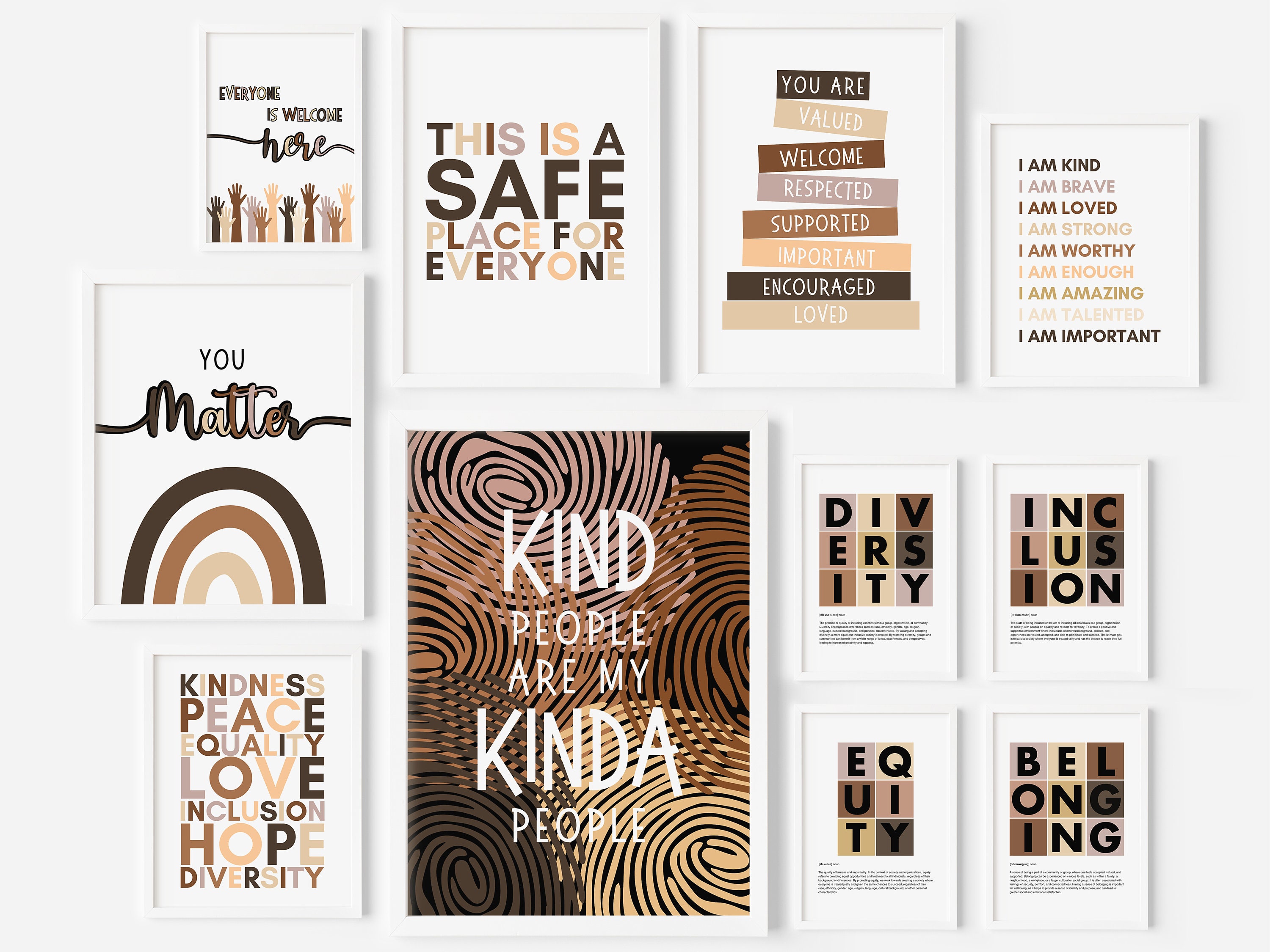 Set of 16 Racial Equality Posters, Diversity Posters, Inclusive Posters ...