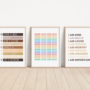 18 LGBTQ Prints, Diversity and Inclusion Posters, Safe Space Sign ...