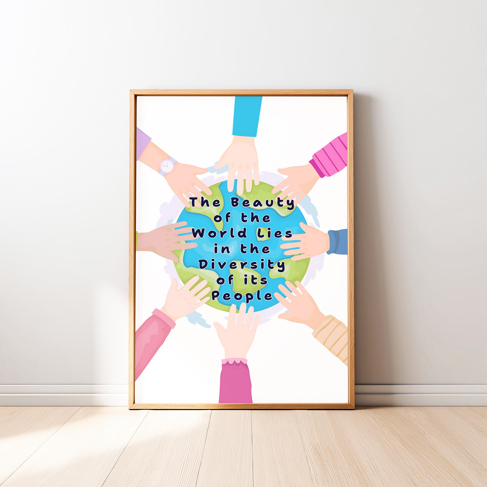 Multicultural Diversity, Classroom Diversity Posters, All Are Welcome ...