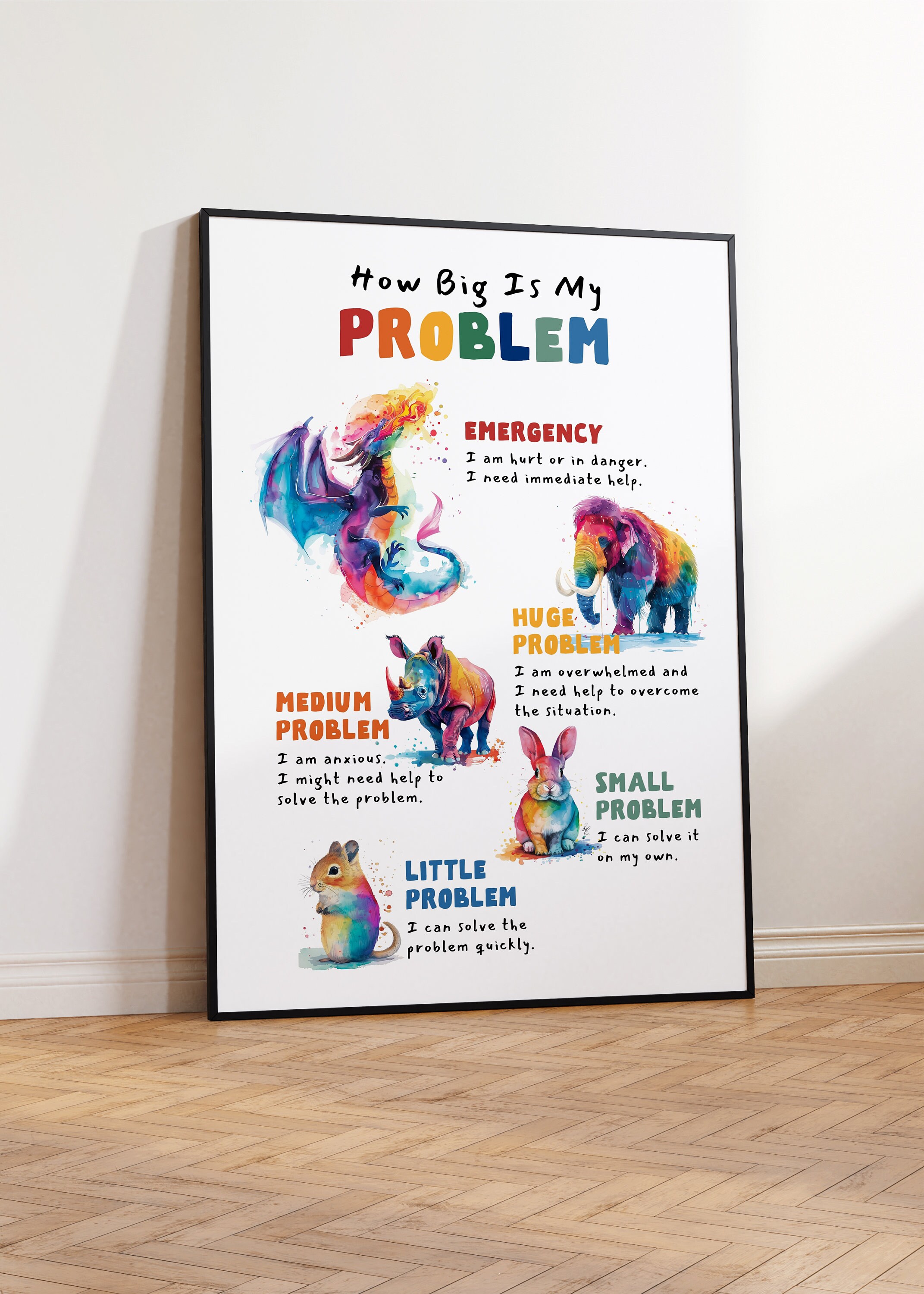 How Big is My Problem Poster, Calm Corner Poster, Mindfulness Poster ...