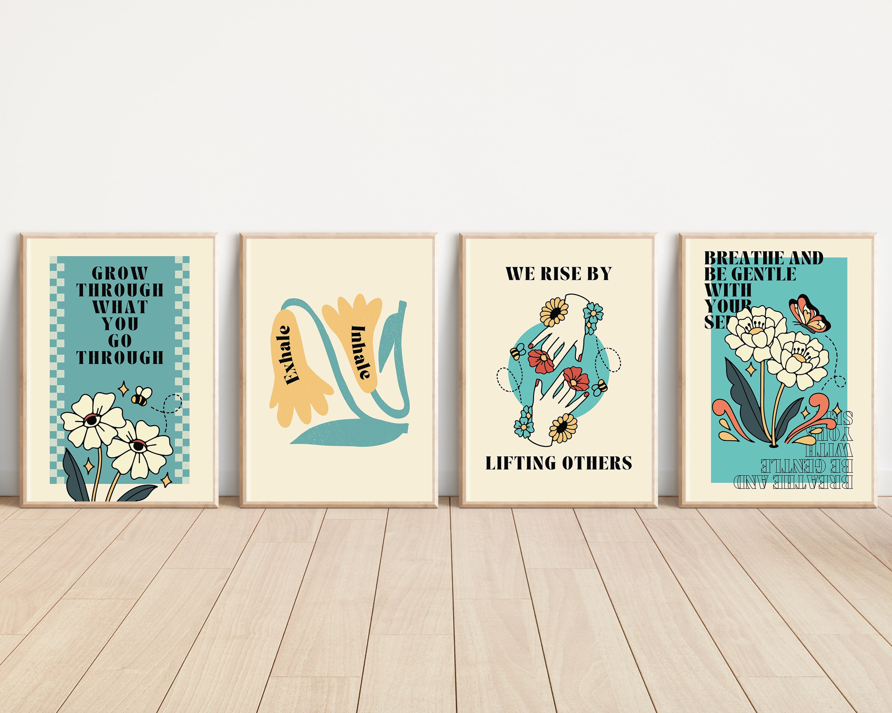 8 Retro Mental Health Posters, School Counseling Posters, Mental Health ...