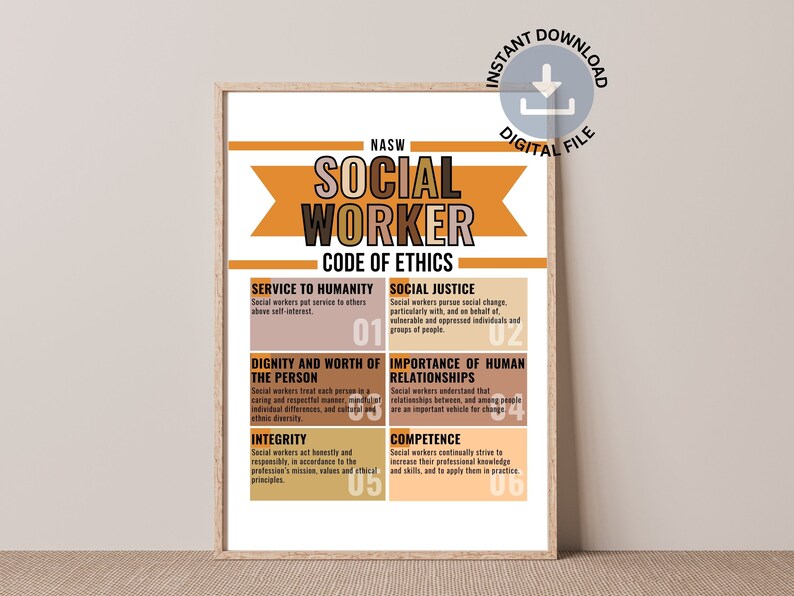 Social Worker Code of Ethics, Social Work Values, NASW Code of Ethics ...