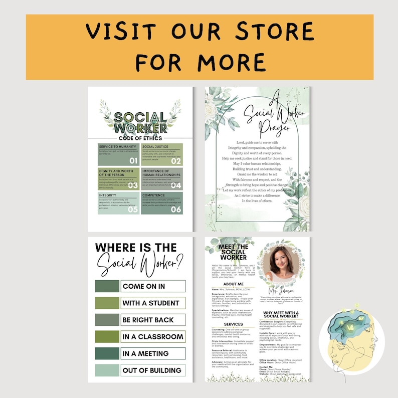 Meet the Social Worker, Social Worker Sign, Social Worker Office Decor ...