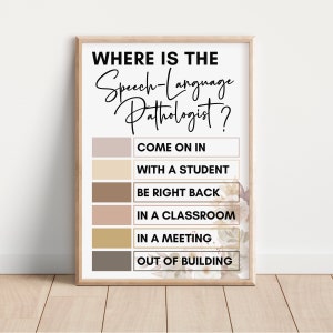 Where is the SLP Door Sign, Speech Language Pathologist Door Sign, SLP ...