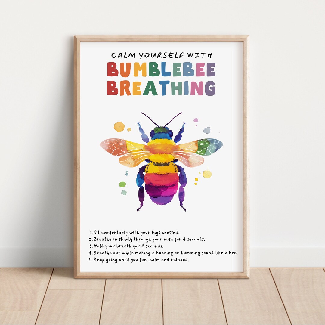 Mindful Breathing Poster, Coping Skill Poster, Breathing Technique ...