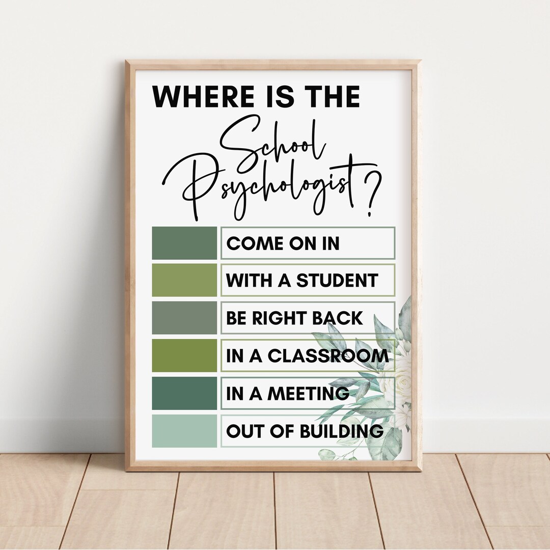 Where is School Psychologist Door Sign, School Psychologist Door Sign ...
