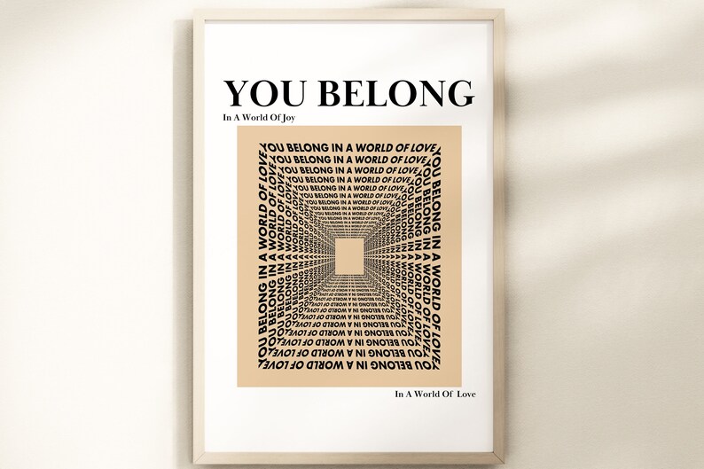 Diversity and Inclusion Poster, You Belong in A World of Love ...