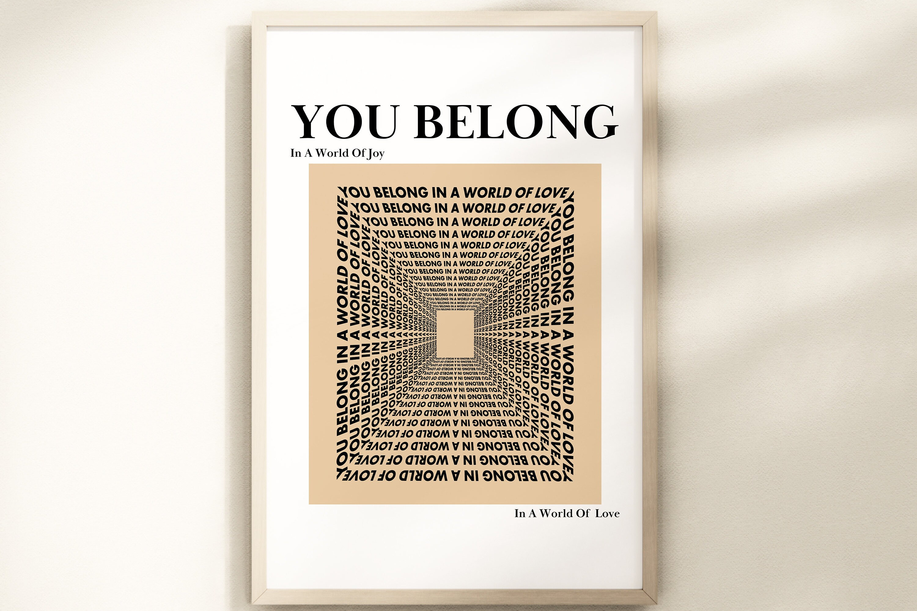 Diversity and Inclusion Poster, You Belong in A World of Love ...