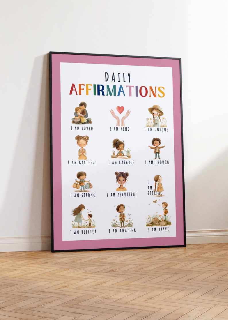 Positive Affirmation Poster, Daily Affirmation Poster, Affirmations for ...