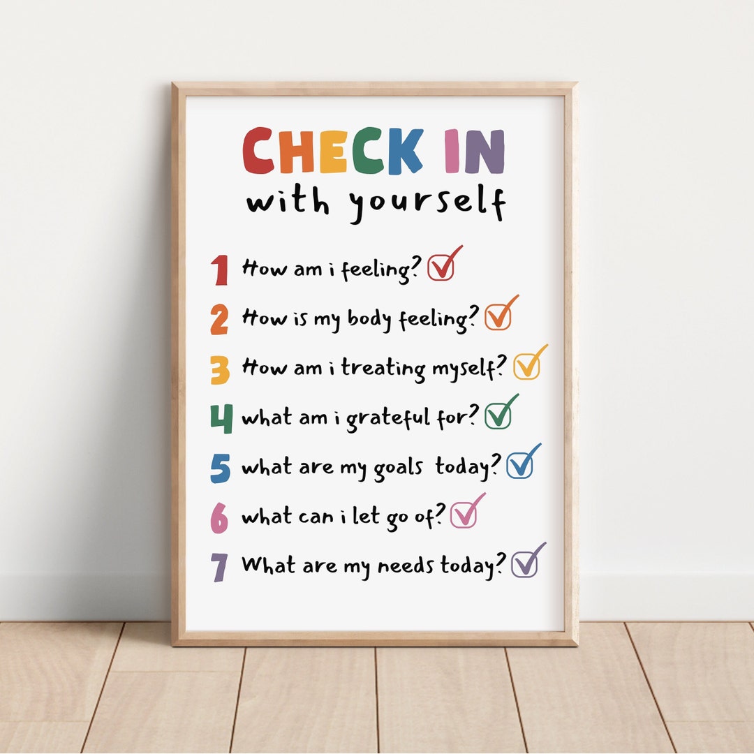 Feelings Check in With Yourself, Childrens Coping Skills, SEL Child ...