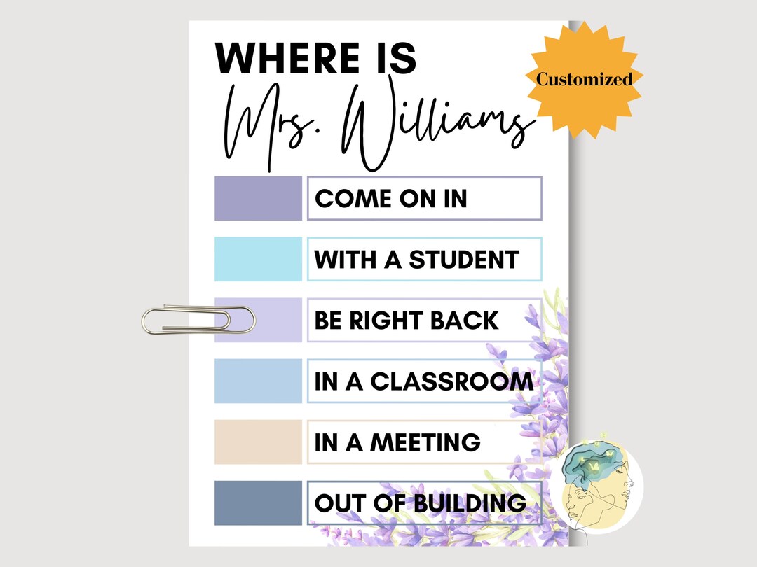 Personalized School Counselor Door Sign, Where is the Social Worker ...