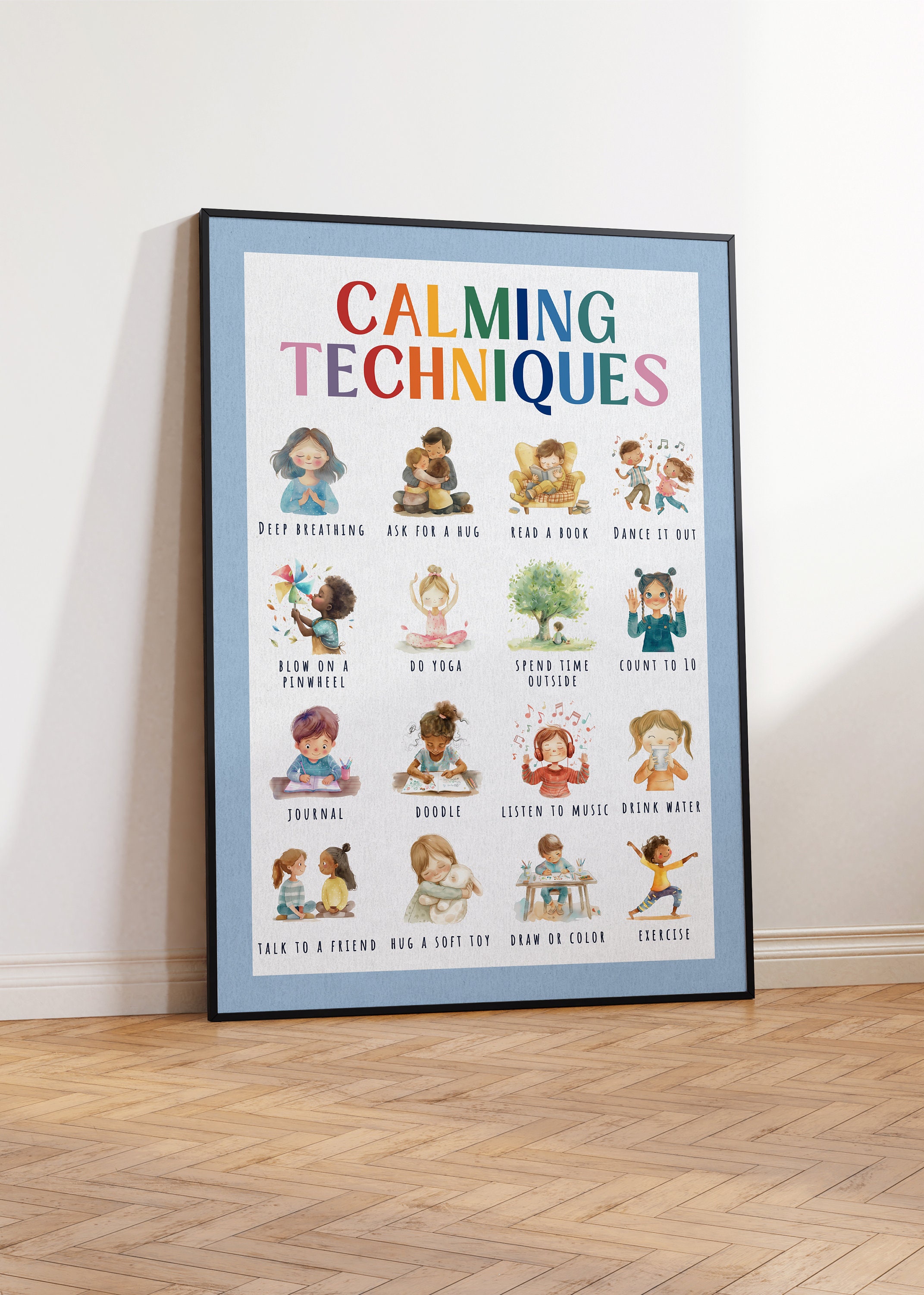 Feelings Poster, Calming Techniques, Emotions Chart, Feelings Chart ...