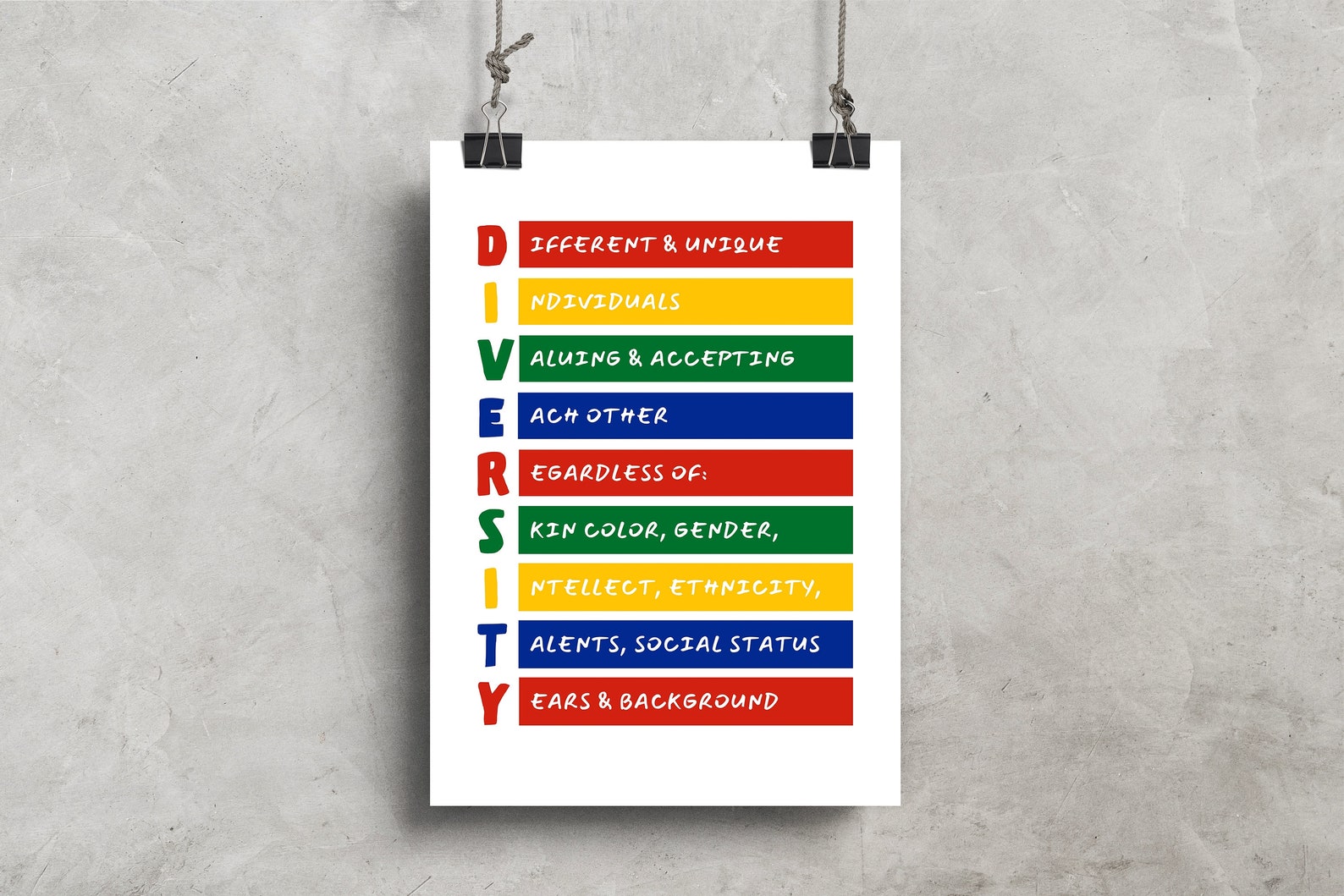 Diversity Posters, Diversity and Inclusion Poster, Inclusion Poster ...