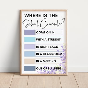 Where is School Counselor Door Sign, School Counselor Door Sign ...