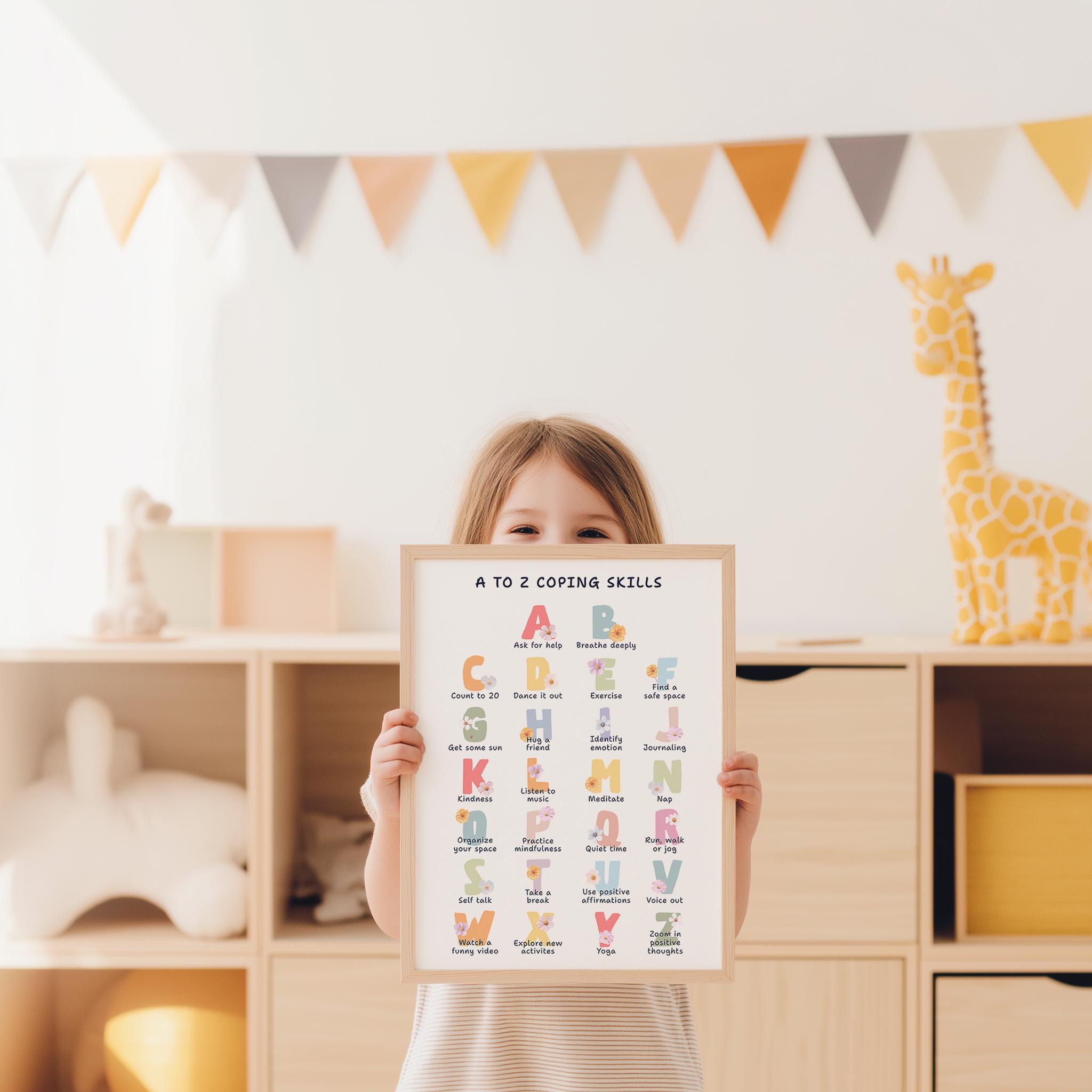 Coping Skills Poster, Alphabet Poster Printable, ABC Chart, School ...