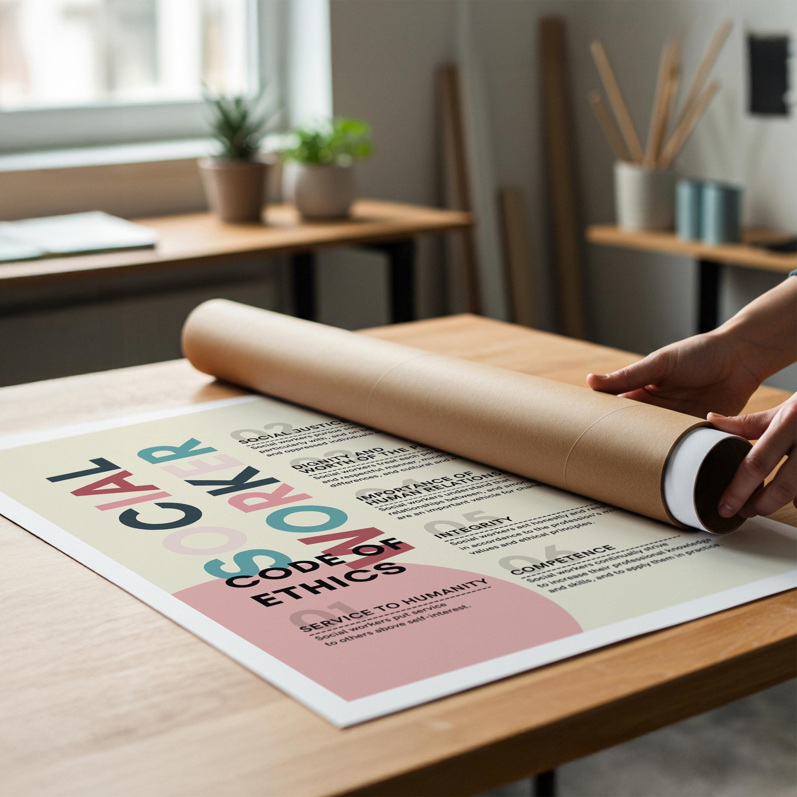 Social Worker Code of Ethics Prints, Social Work Values, NASW Code of ...