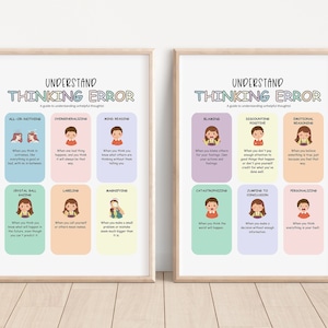Thinking Errors Poster Cognitive Distortion Digital Poster - Etsy