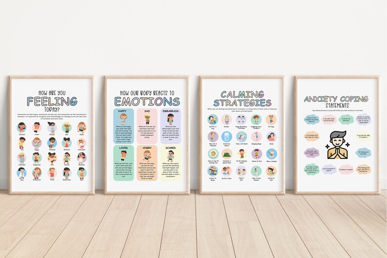 Calm Corner Posters, Calming Down Corner Printables, Kids Affirmation ...