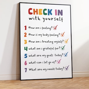 Feelings Check in With Yourself, Childrens Coping Skills, SEL Child ...