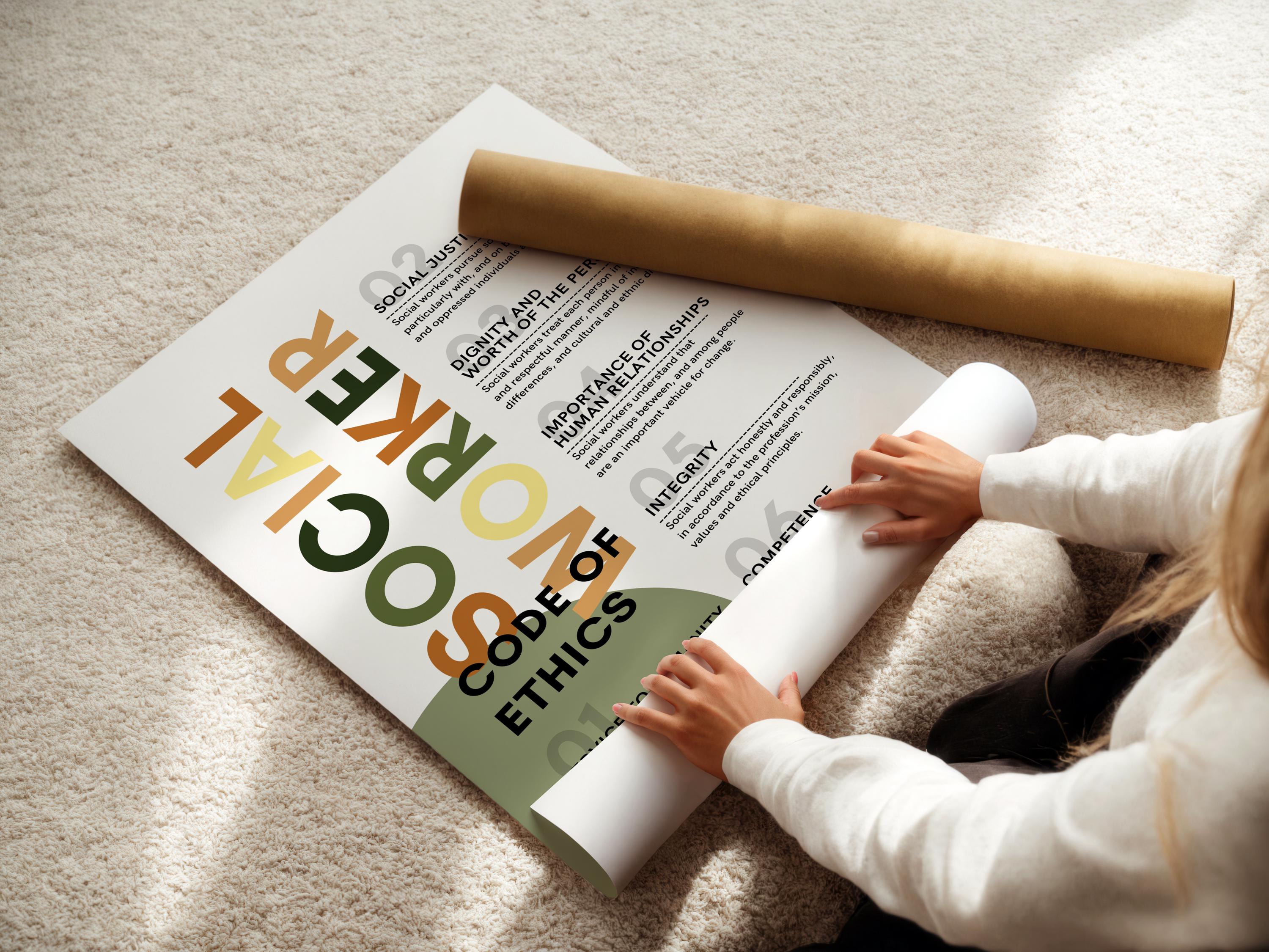 Social Worker Code of Ethics Poster, Social Work Appreciation, Social ...