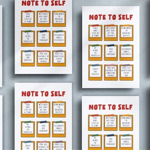 Note to Self Poster, Growth Mindset Poster, Therapist Office Decor ...