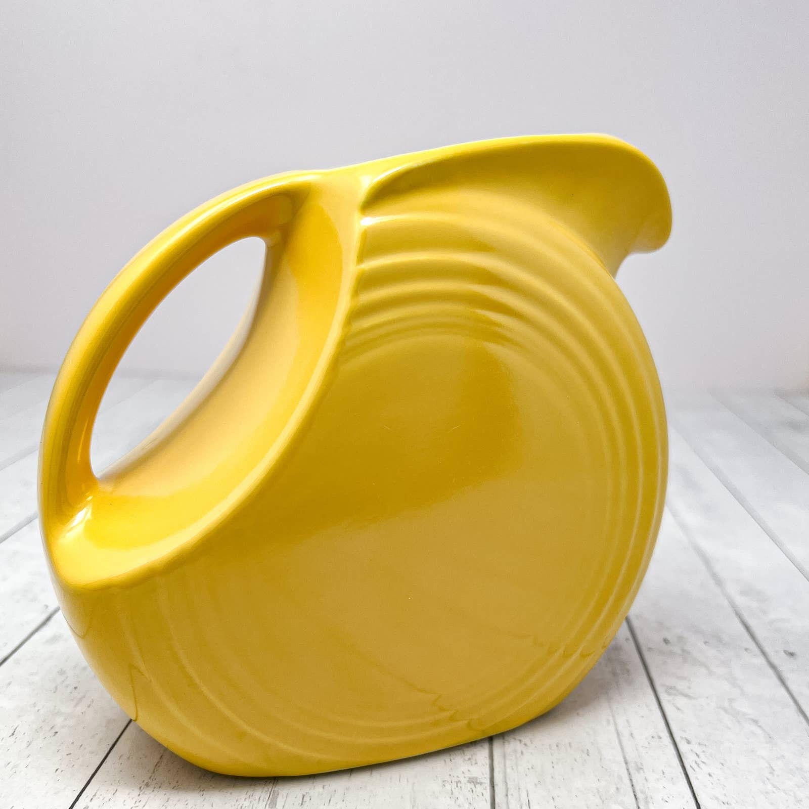 Vintage Yellow Fiestaware Disc Juice Pitcher Genuine 1940s Fiesta ...
