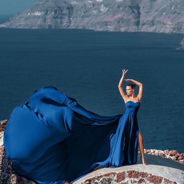 Santorini Blue Flying Dress - Etsy