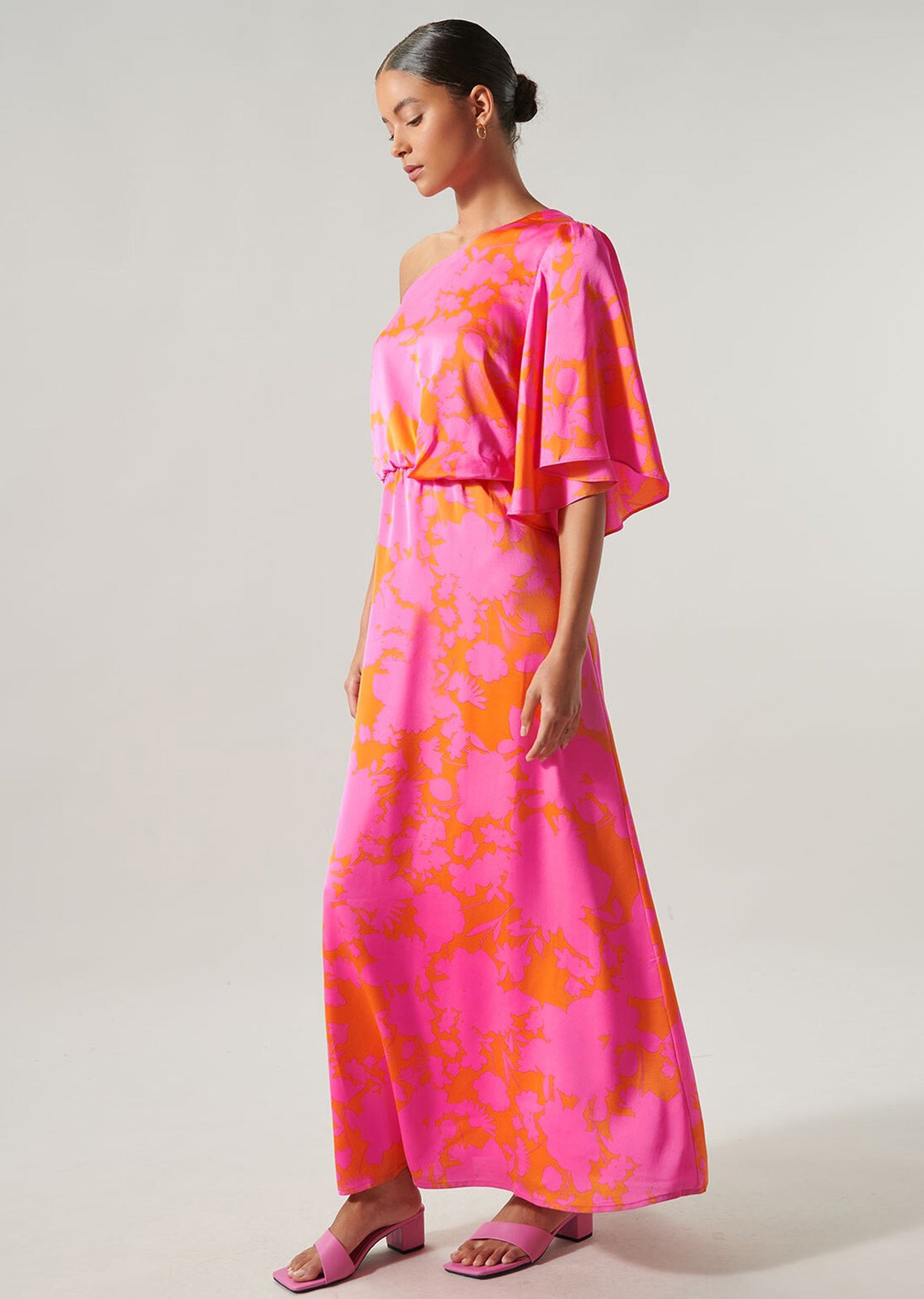 Carly One Shoulder Poppy Dress One Shoulder Long Dress - Etsy