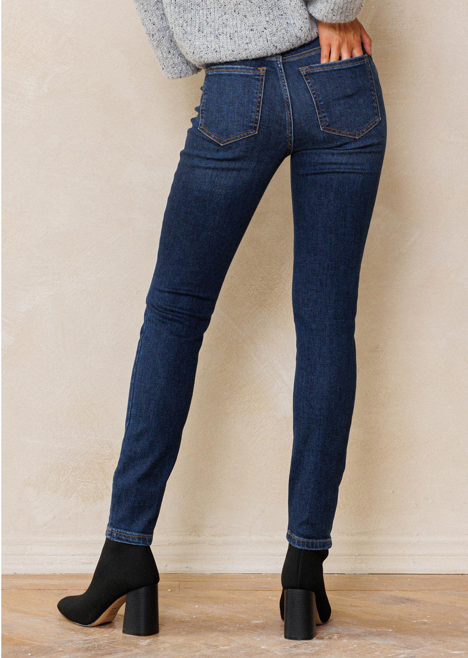 Jillian Stretchy Basic Denim Pants, Stretchy Jean, High Waist Jeans ...