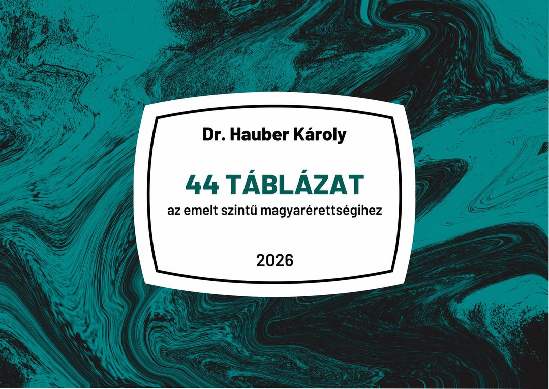 44 Táblázat Az Emelt Szintű Magyarérettségihez - Etsy