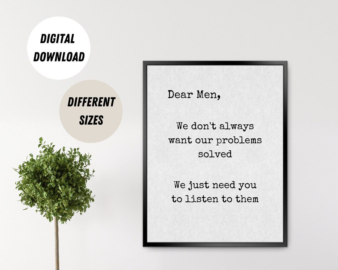 Printable Quote, "dear Men," Encouragement Quote, Inspirational Quote ...