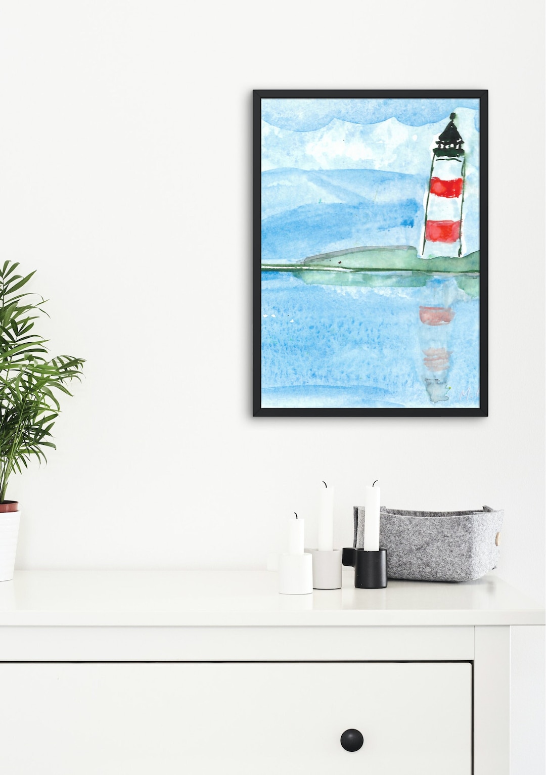 Lighthouse Mokl-art, Watercolor Printable, Art Artwork, Digital ...