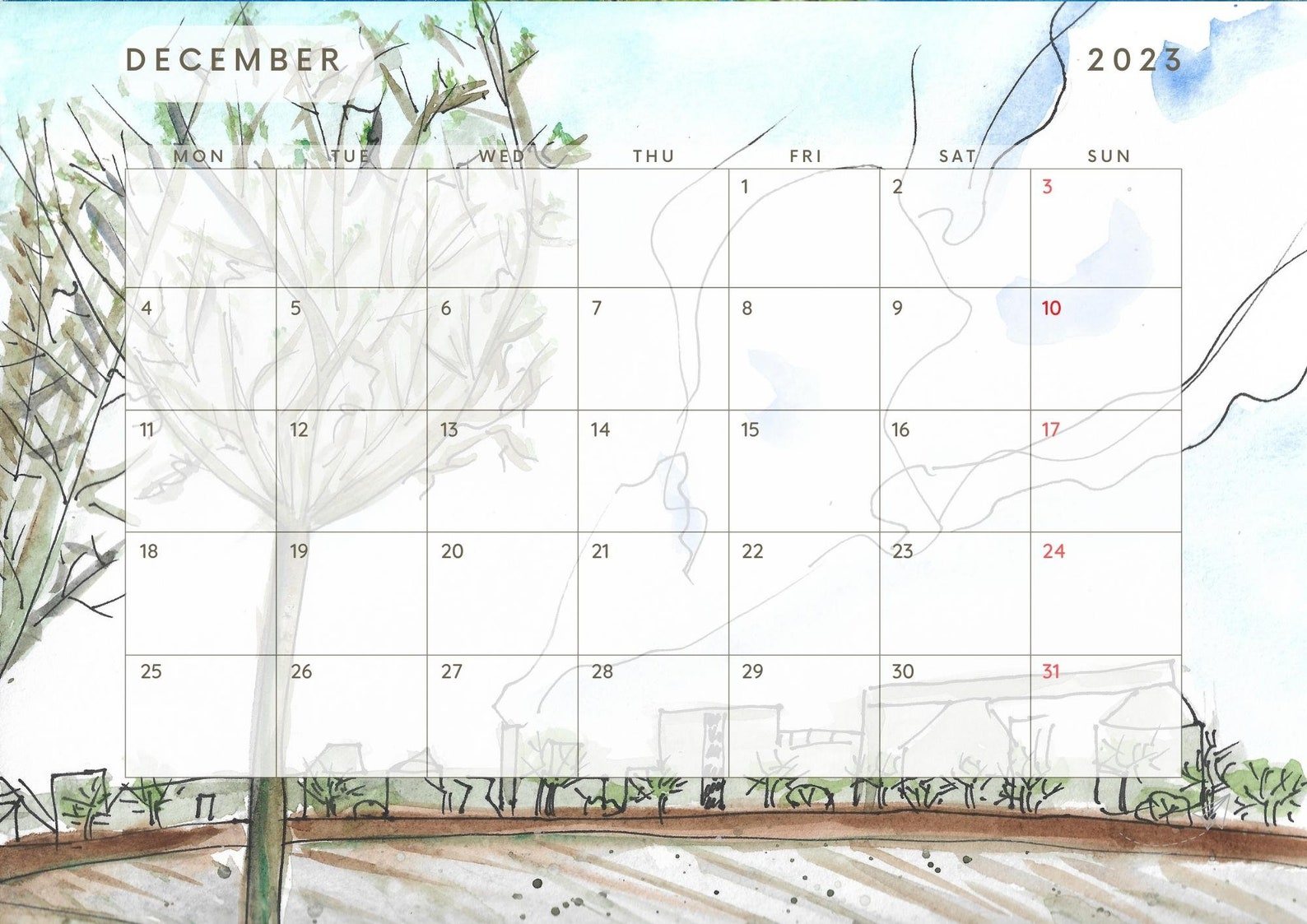 Mokl-Art Kalender 2023 Druck INSTANT DOWNLOAD Meeresblick - Etsy.de