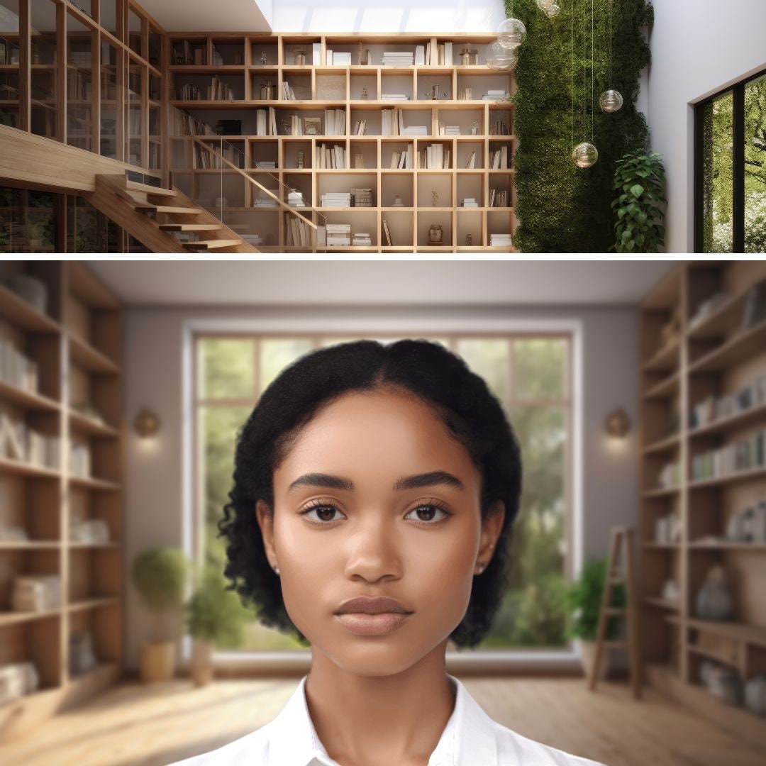 Modern Sustainable Virtual Bookcase Backgrounds | Modern Bookshelves ...