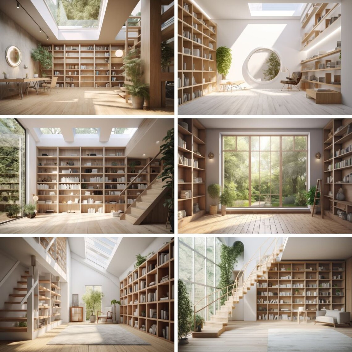 Modern Sustainable Virtual Bookcase Backgrounds | Modern Bookshelves ...