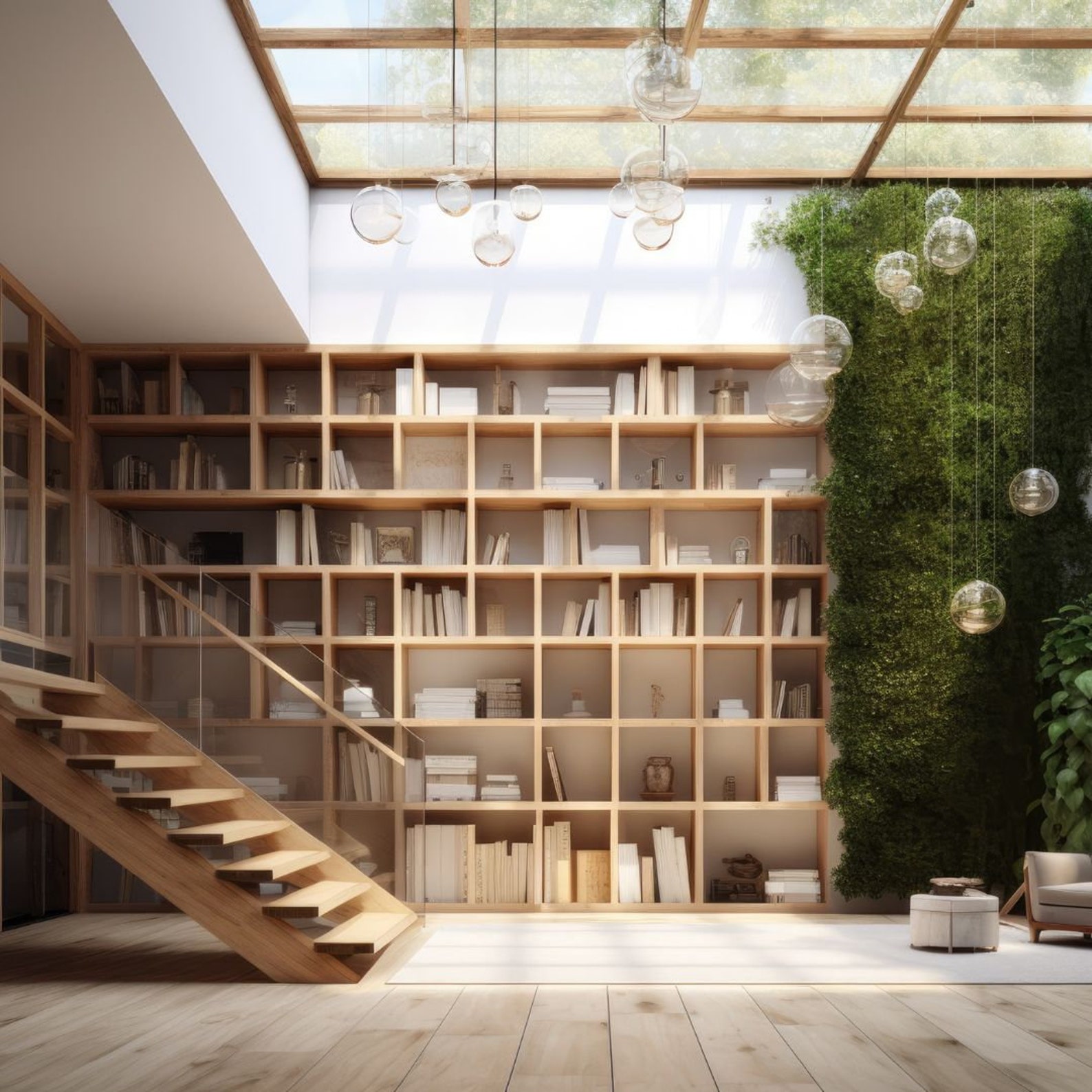 Modern Sustainable Virtual Bookcase Backgrounds | Modern Bookshelves ...