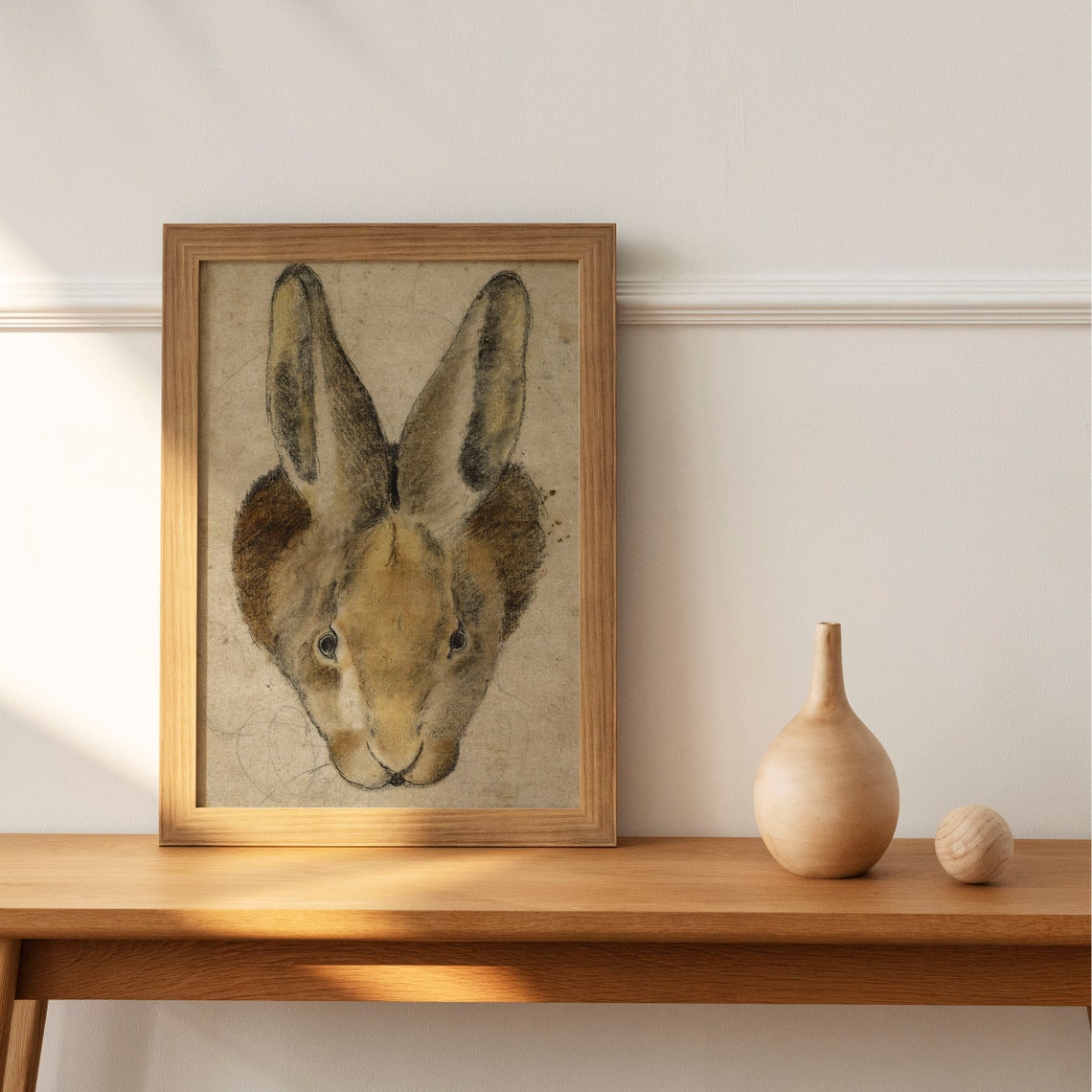 Vintage Painting Rabbit Hare Hase Von Vorn Hans Asper Swiss 1499 1571 ...
