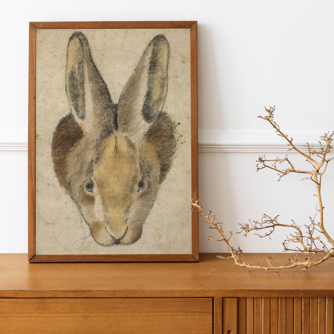 Vintage Painting Rabbit Hare Hase Von Vorn Hans Asper Swiss 1499 1571 ...