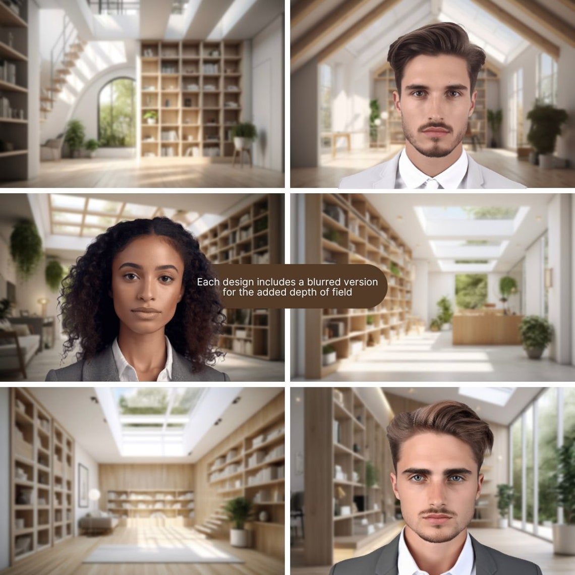 Modern Sustainable Virtual Bookcase Backgrounds | Modern Bookshelves ...