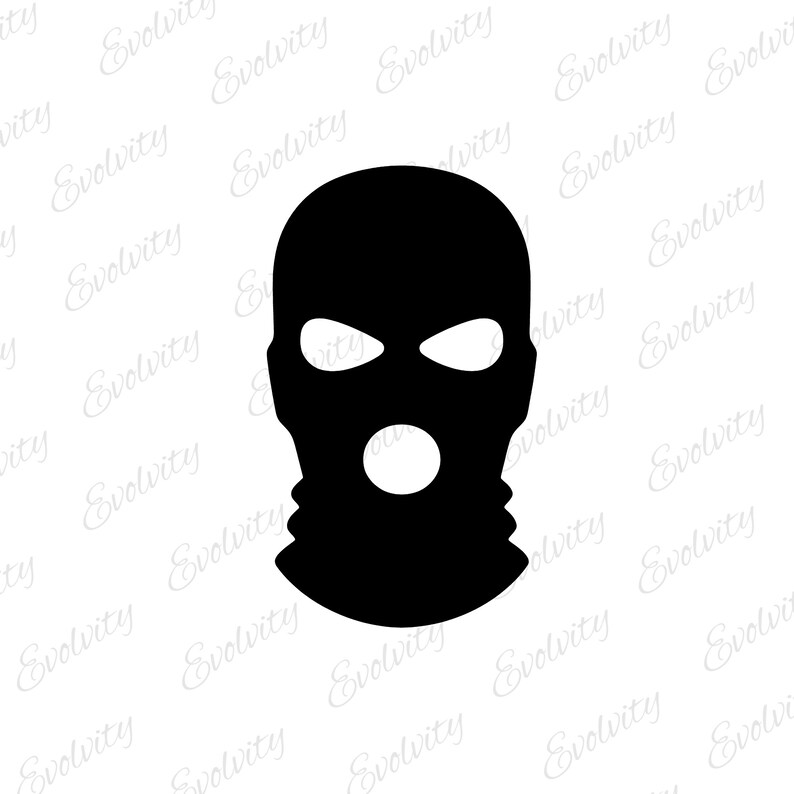 Ski Mask SVG Vector Bundle With 3 Winter Mask Silhouette Clipart PNG ...