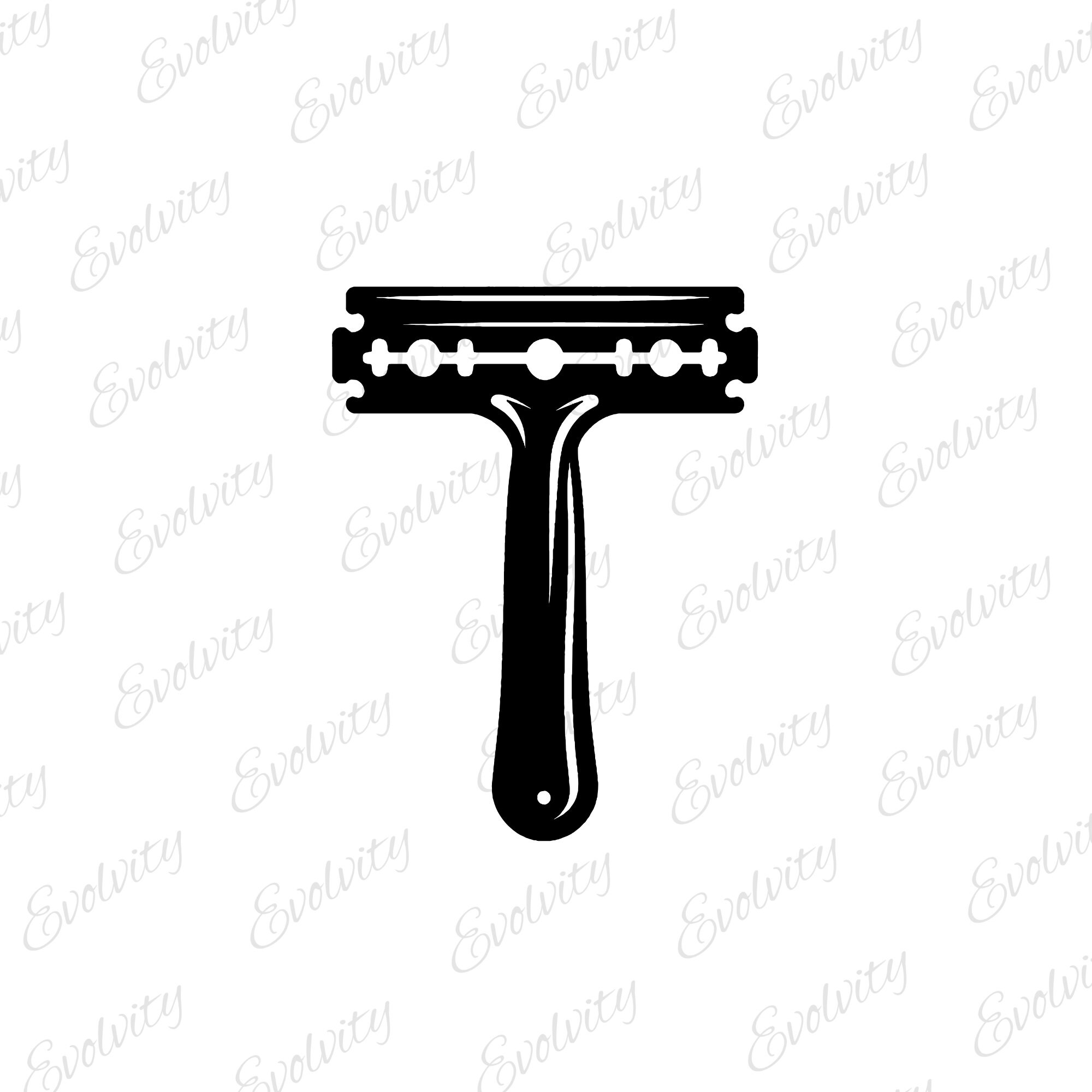 Barber Razor SVG Vector Bundle: Clipart Silhouette Cut Files (digital ...