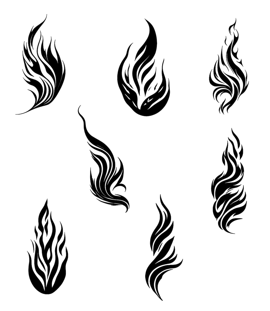 Fire Flame Bundle SVG, 7 Fire Flame Vectors, Fire Flame Clipart ...