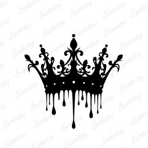Dripping Crown SVG Vector Bundle: King, Queen, Princess (cut Files) - Etsy